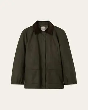 TOTÊME Country Waxed Oversized Jacket - Dark Green