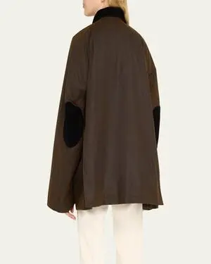 TOTÊME Country Waxed Oversized Jacket - Dark Green