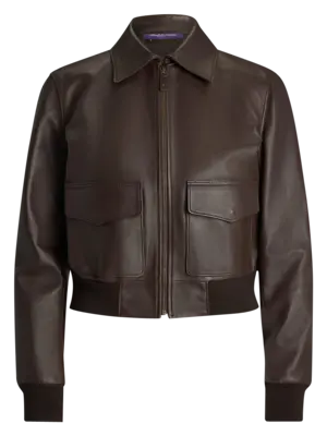 RALPH LAUREN Ralph Lauren Collection Sullivan Leather Bomber Jacket