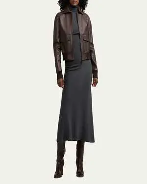 Ralph Lauren Sullivan Leather Bomber Jacket
