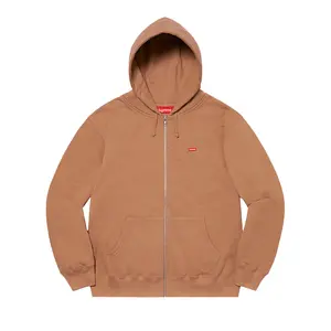 Supreme Small Box Zip Up Hooded Sweatshirt - Brown