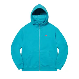 Supreme Small Box Facemask Zip Up Hooded Sweatshirt - Teal