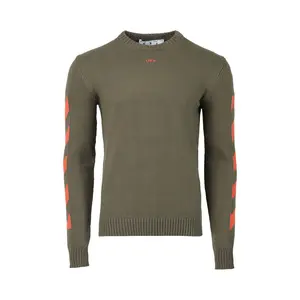 Off-White Diag Arrow Knit Crewneck - Green