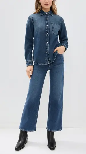 Joe's Jeans Blake Cropped Wide Leg Jeans - Number One