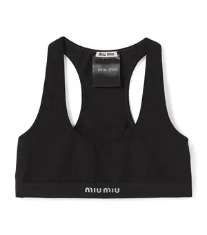 Miu Miu Racerback Crop Top - Black