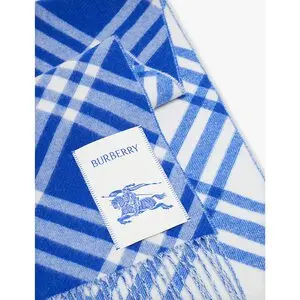 Burberry Rectangular-shape Check-pattern Cashmere Scarf