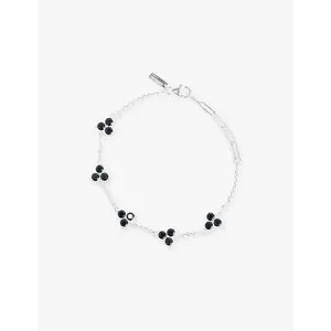 COMMONLINES Common Lines Como Link Sterling Onyx And Cubic Zirconia Bracelet - Silver