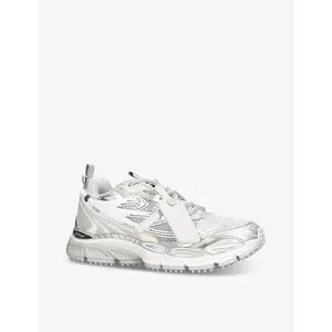 Off-White Mesh And Faux-leather Low-top Trainers - Grey/other