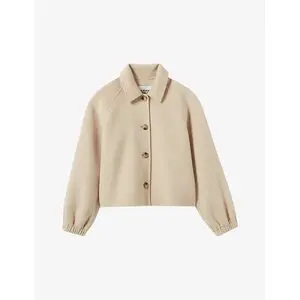 Claudie Pierlot Cropped Wool-blend Jacket - Naturels