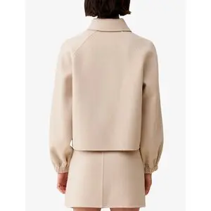 Claudie Pierlot Cropped Wool-blend Jacket - Naturels