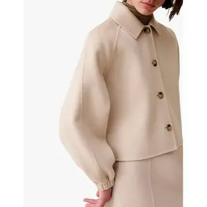 Claudie Pierlot Cropped Wool-blend Jacket - Naturels