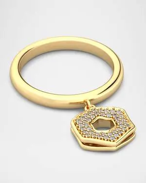 JAMIE TURNER Eclipse Charm Ring - Yellow Gold