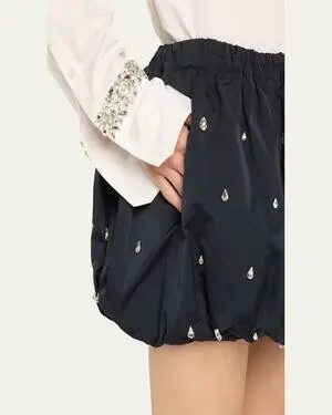 A.L.C. Holly Embellished Mini Skirt - Navy
