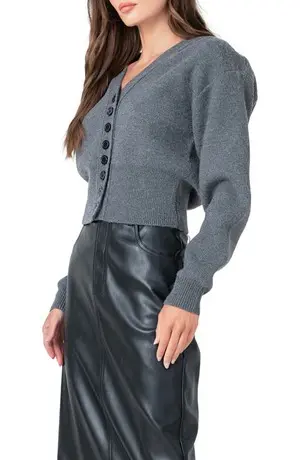 GREY LAB Drop Shoulder Crop Cardigan