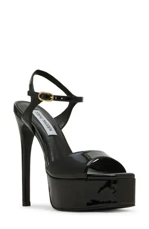 Steve Madden Cologne Platform Stiletto Sandal - Black Patent