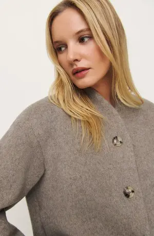 REFORMATION Owen Wool-blend Jacket - Stone