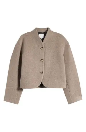 REFORMATION Owen Wool-blend Jacket - Stone