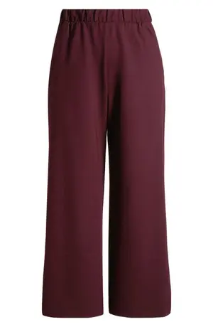 Universal Standard Stephanie Wide Leg Ponte Pants - Black Cherry