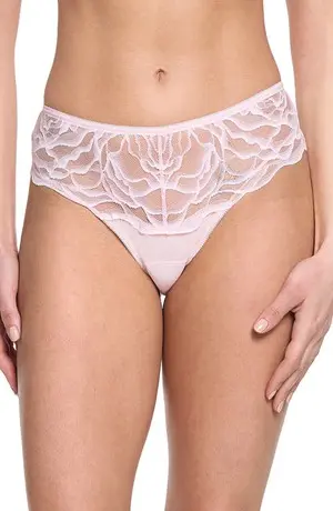 Hanky Panky Mid Rise Lace Trim Panties - Vie En Rose Pink
