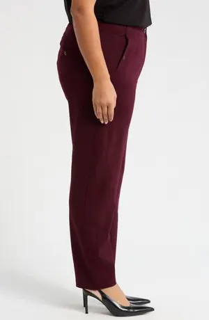 Universal Standard Audrey Ponte Pants - Black Cherry
