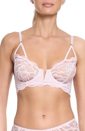 Hanky Panky Strappy Lace & Mesh Underwire Bra - Vie En Rose Pink