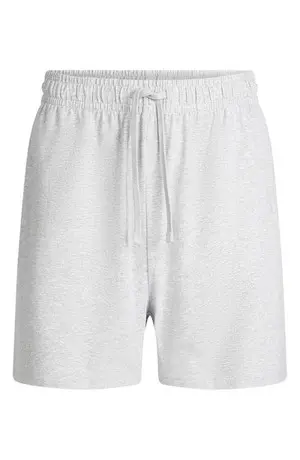 SKIMS Stretch Cotton Blend Jersey Lounge Shorts - Heather Grey