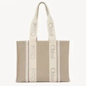 Chloé Woody Medium Tote Bag Grey