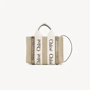 Chloé CHLOÉ Mini Woody Tote Bag Grey