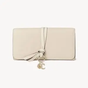 Chloé Alphabet Wallet With Flap In Grained Leather