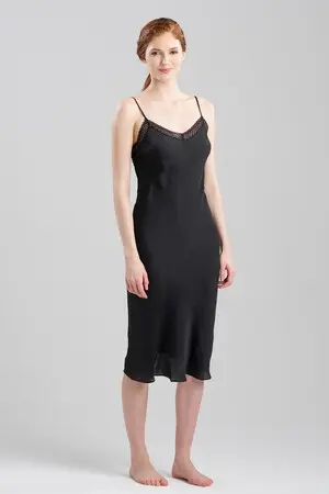 Natori Ashley Icon Lace Slip Dress - Black
