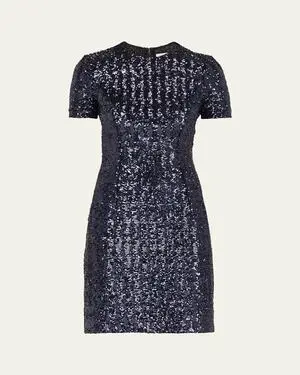 Michael Kors Michael Kors Collection Sequined Mini Dress - Maritime