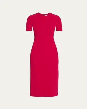 Michael Kors Short-sleeve Midi Sheath Dress