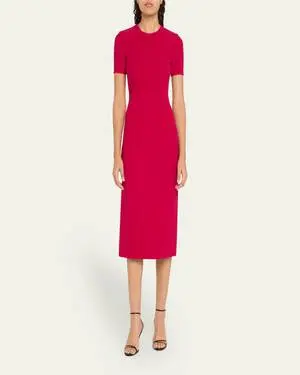 Michael Kors Short-sleeve Midi Sheath Dress