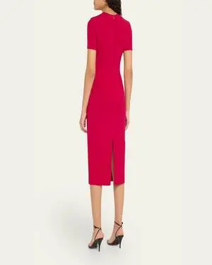 Michael Kors Short-sleeve Midi Sheath Dress