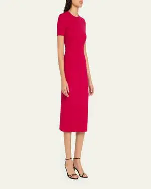 Michael Kors Short-sleeve Midi Sheath Dress