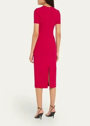 Michael Kors Short-sleeve Midi Sheath Dress