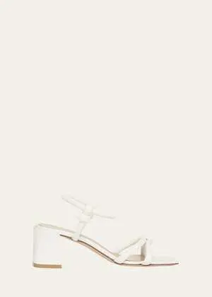 GIANVITO ROSSI Knotted Leather Sandals
