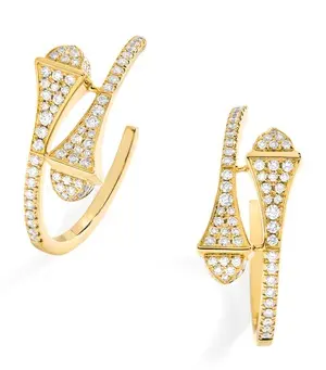 MARLI NEW YORK Cleo Diamond Hoop Earrings - Gold