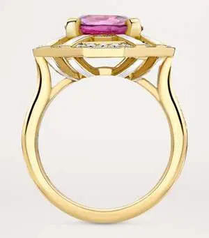 BOODLES Yellow Diamond And Pink Sapphire Fifth Avenue Ring