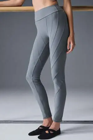 Alo Yoga Soft High-waist Sunray Legging - Steel Grey/grey