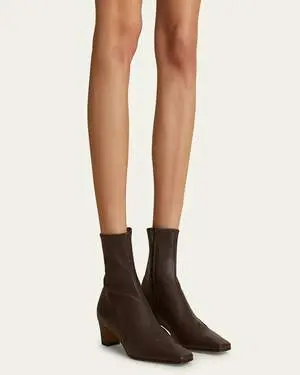 Khaite Nevada Ankle Boots - Black