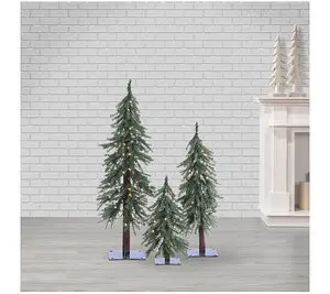 STERLING Elegant 3-piece Prelit Alpine Tree Set Co - One-color