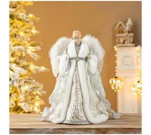 GLITZHOME 16h Angel Christmas Tree Topper - One-color