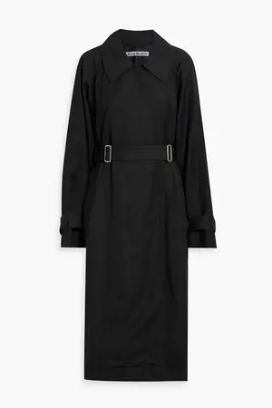 Acne Studios Belted Wool And Hempblend Twill Trench Coat