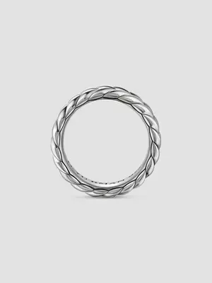 David Yurman Chevron Band Ring In Sterling 6.2mm