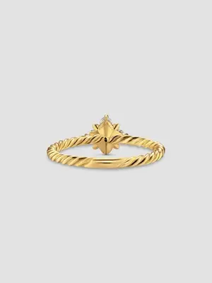 David Yurman Petite Modern Renaissance Pyramid Ring In 18k Yellow Gold