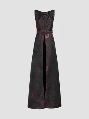 KAY UNGER Babette Walk-thru Belted Jumpsuit