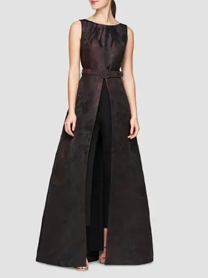 KAY UNGER Babette Walk-thru Belted Jumpsuit