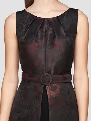 KAY UNGER Babette Walk-thru Belted Jumpsuit