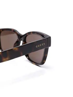 Gucci Tortoiseshell Wayfarer Sunglasses - Brown